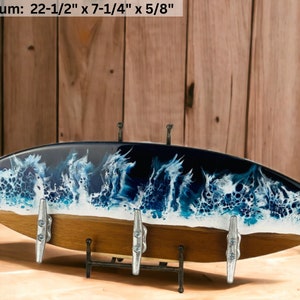 Surfboard Towel Rack, Key Holder, Coat Rack - Surfboard Decor Surfboard ...