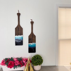 Personalized Coastal Paddle Board Wall Art Nautical Beach House Decor ...