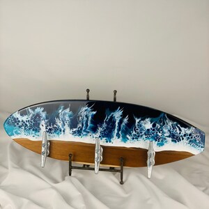 Surfboard Towel Rack, Key Holder, Coat Rack Surfboard Decor Surfboard ...