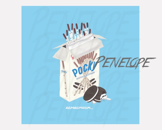 CUTE POCKY PRINT Custom Kawaii Any Size Cookies and Cream - Etsy