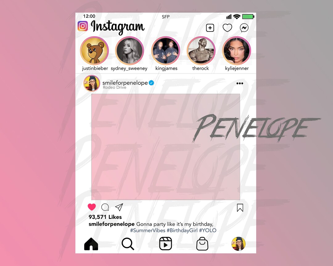 PREMIUM INSTAGRAM STORIES Cut Out Frame Photobooth Party - Etsy