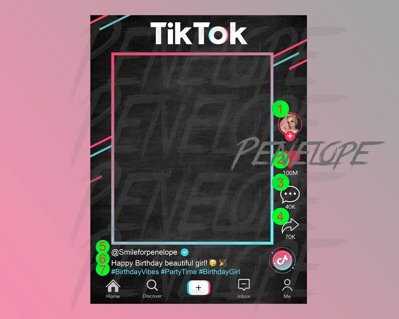 PREMIUM TIKTOK CHALK Cut Out Frame Custom Photobooth - Etsy