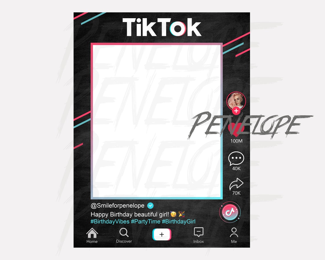 PREMIUM TIKTOK CHALK Cut Out Frame Custom Photobooth - Etsy