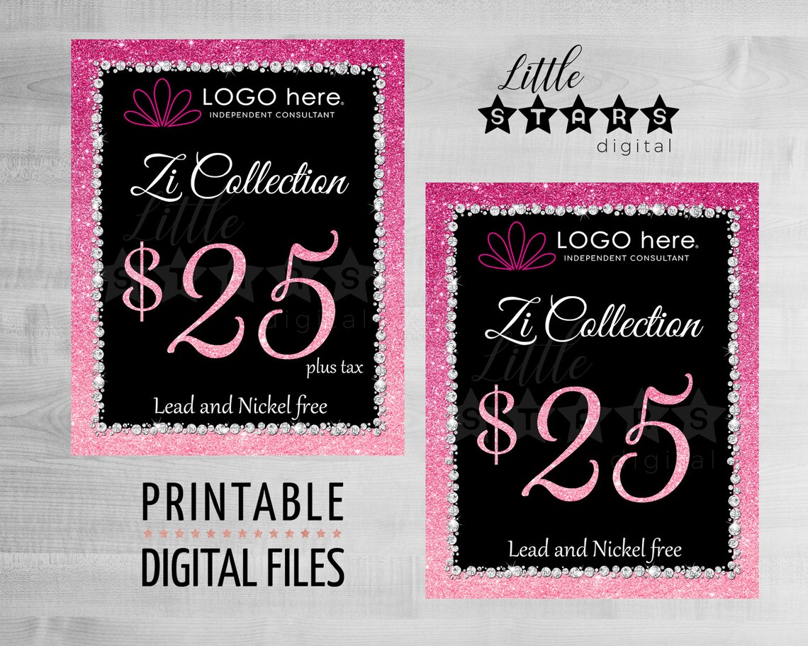 Jewelry Sign and Display Digital Download Jewelry Table - Etsy