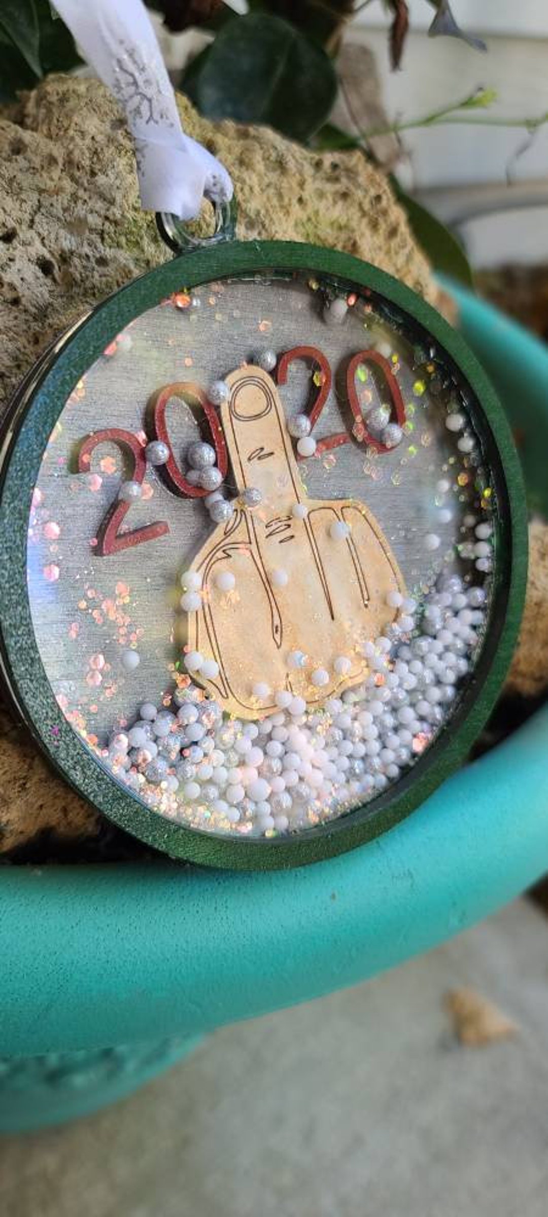 2023 Commemorative Ornament Middle Finger Snow Globe Wood & - Etsy