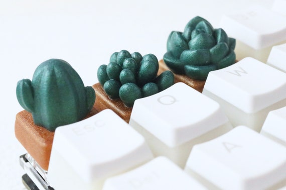 Succulent 3 Keycaps Artisan Keycap for Cherry MX Mechanical - Etsy