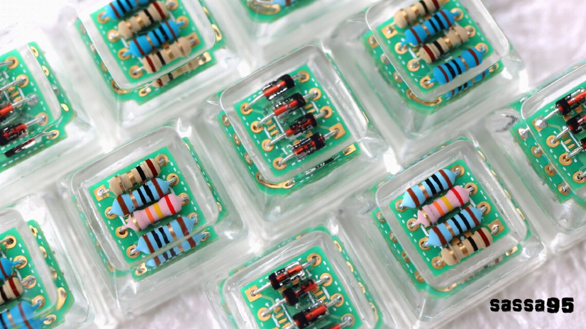 Artisan Keycap Diode Resistors Mechanical Keycap Resin Clear - Etsy