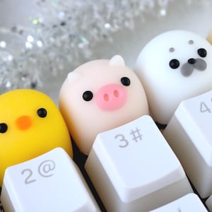 Handmade Animal Keycap Resin Artisan Keycaps Cute Chick Chicken Panda ...