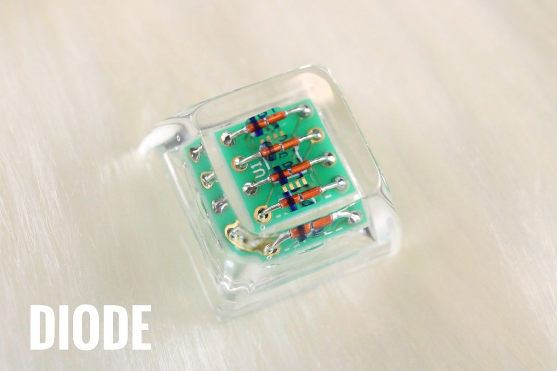 Artisan Keycap Diode Resistors Mechanical Keycap Resin Clear - Etsy