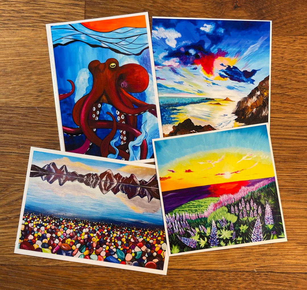 Octopus, Evolet, Emerald, Oceanscape Pack Vinyl Sticker Laptop Stickers ...