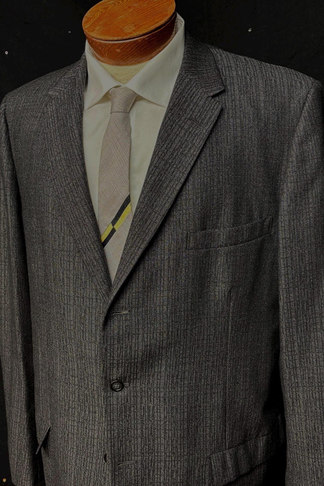 Vintage Mens Atomic MCM 60s Black and Silver Fleck Rock and Roll Suit ...