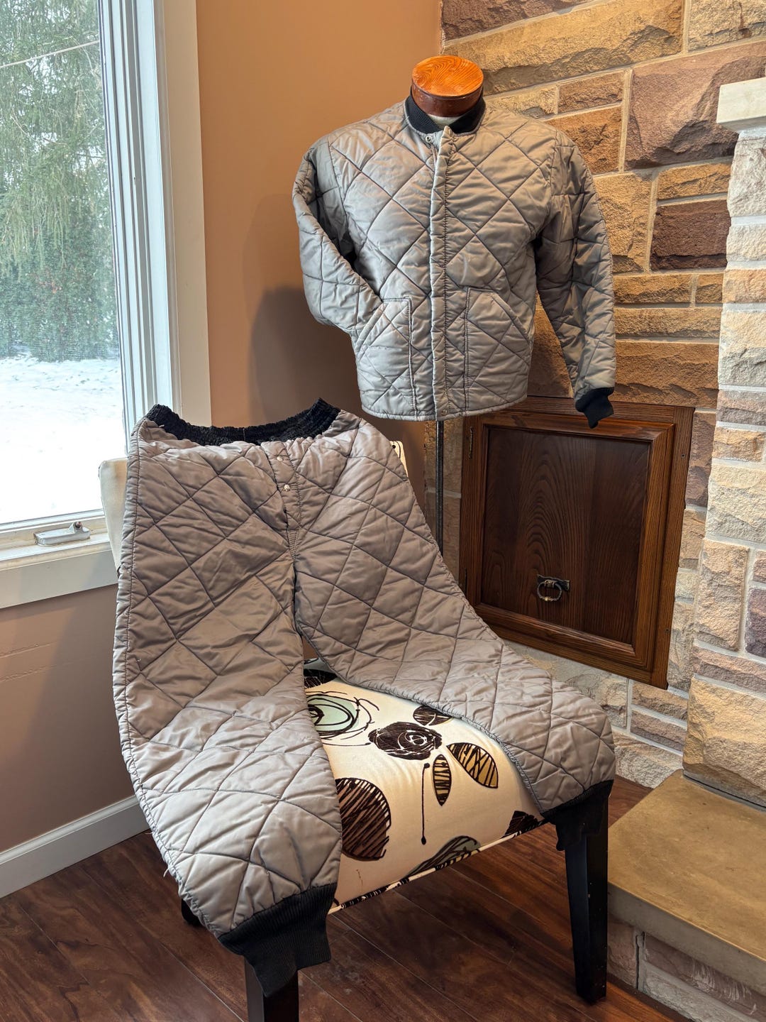 Vintage 1960’s Penney’s Towncraft Quilted Thermal Jacket and Pants SET ...