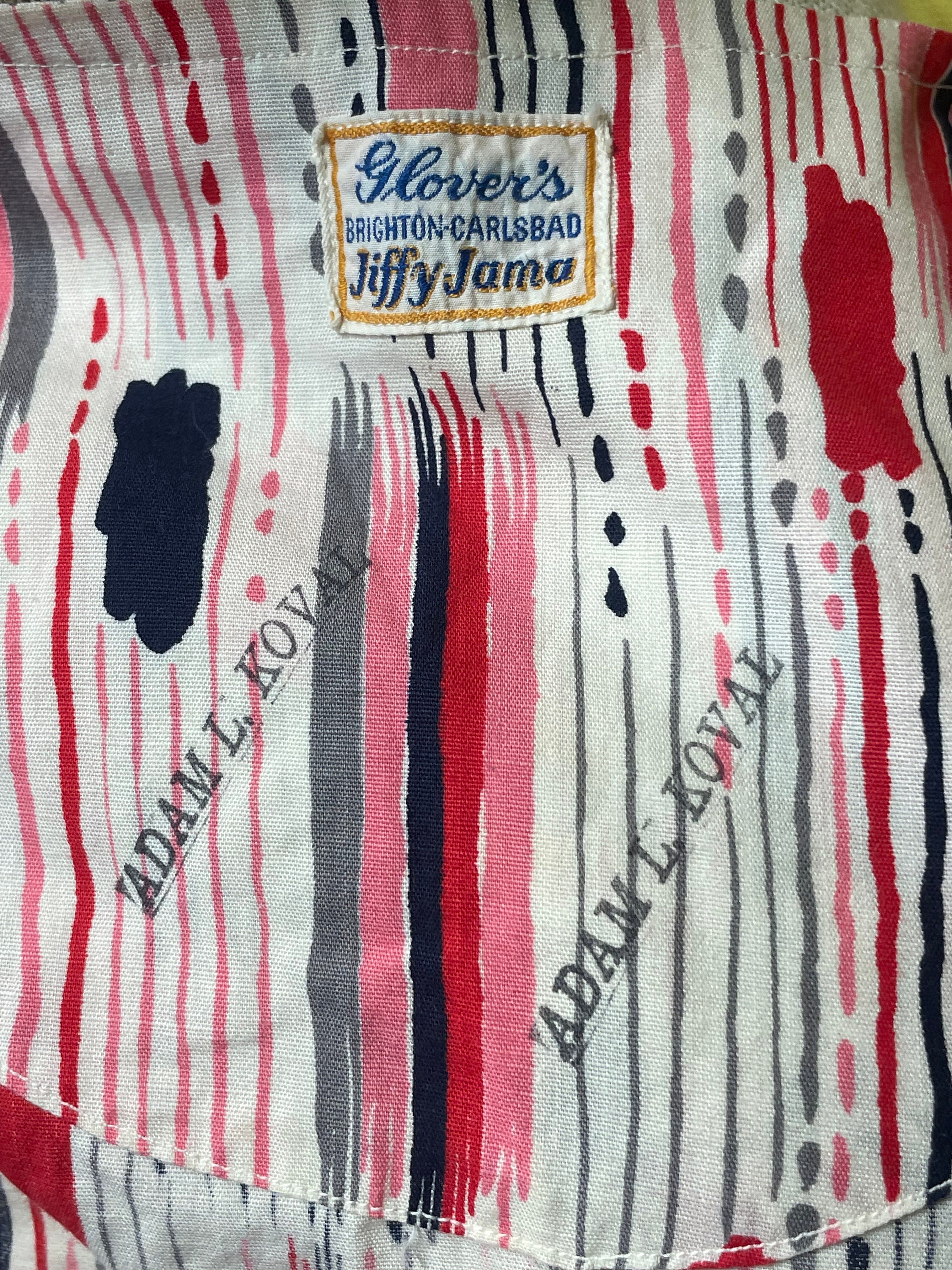 Vintage 1930s 1940s Jiffy Jama Abstract Print Pajama Set Pjs M/L - Etsy