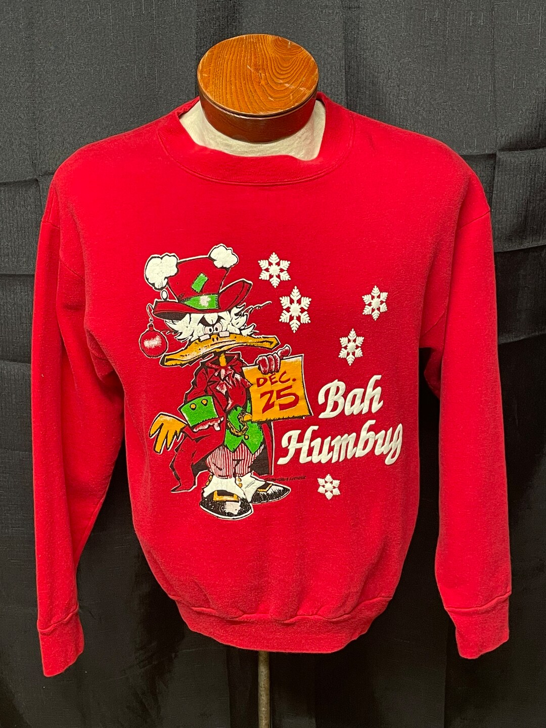 Vintage 1990 Scrooge Mcduck Sweatshirt Ugly Christmas Large - Etsy