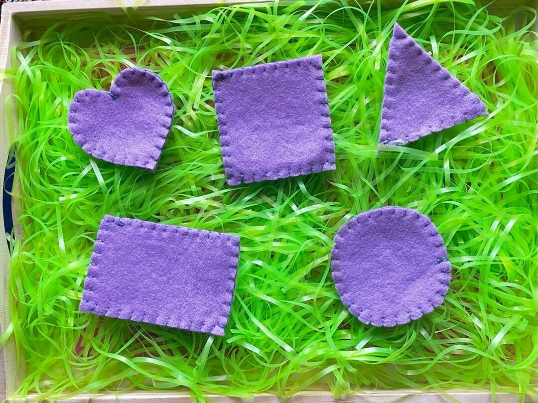 Purple Felt Sensory Shapes Felt Sensory Shape Set Baby Toys, Preschool ...