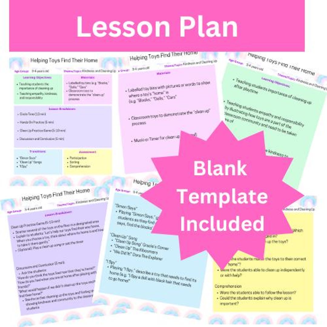 Early Childhood Lesson Plan Template & Sample Lesson Plan - Editable ...