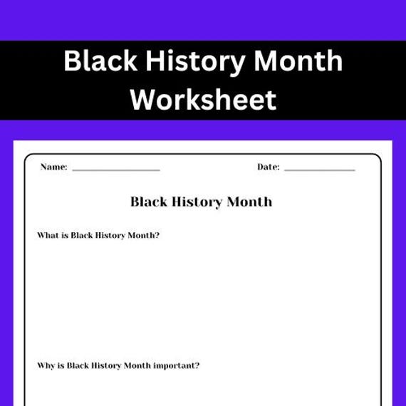 Hojas De Trabajo Del Mes De La Historia Afroamericana
