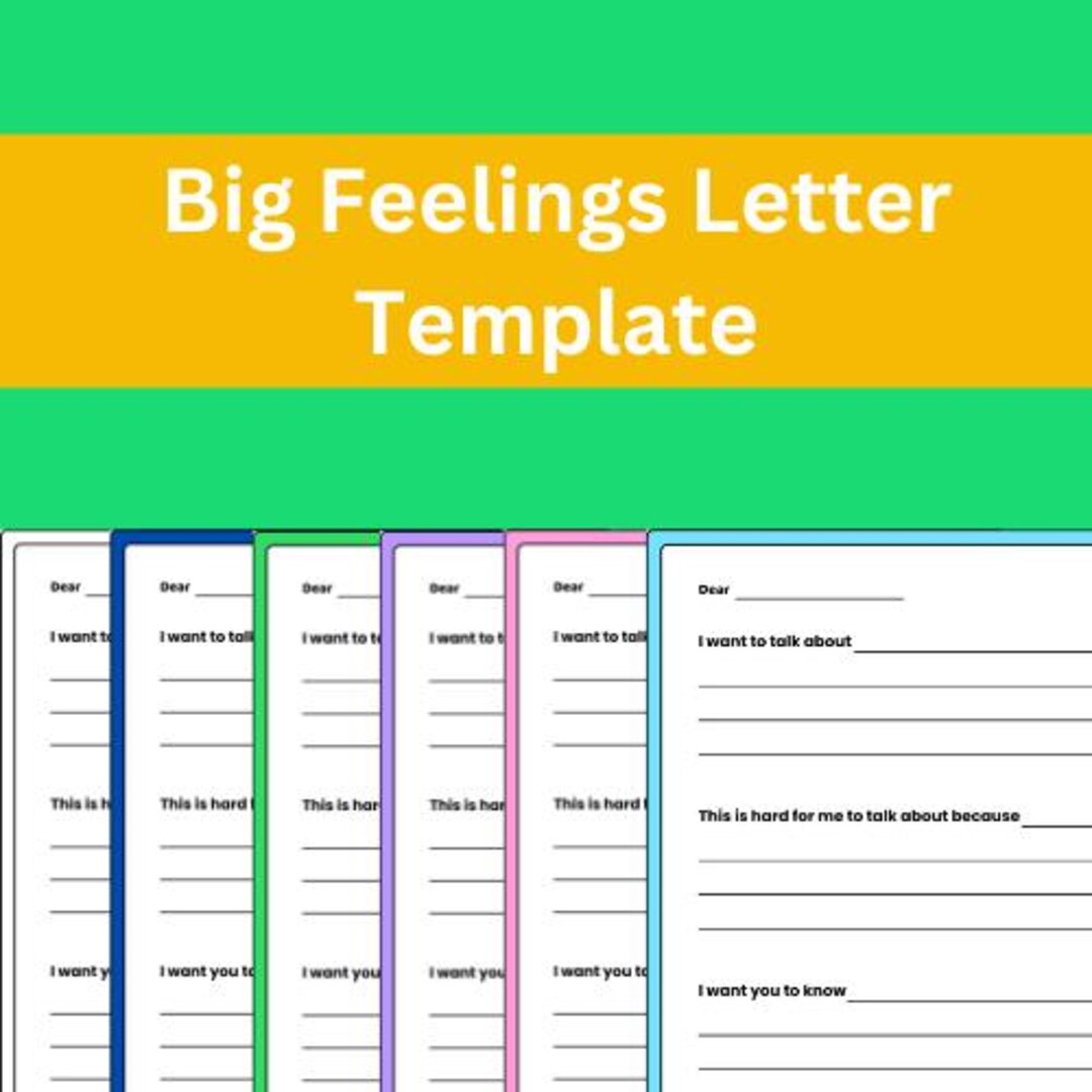 Big Feelings Letter Template - Adoption, Diary, Writing, Educational ...