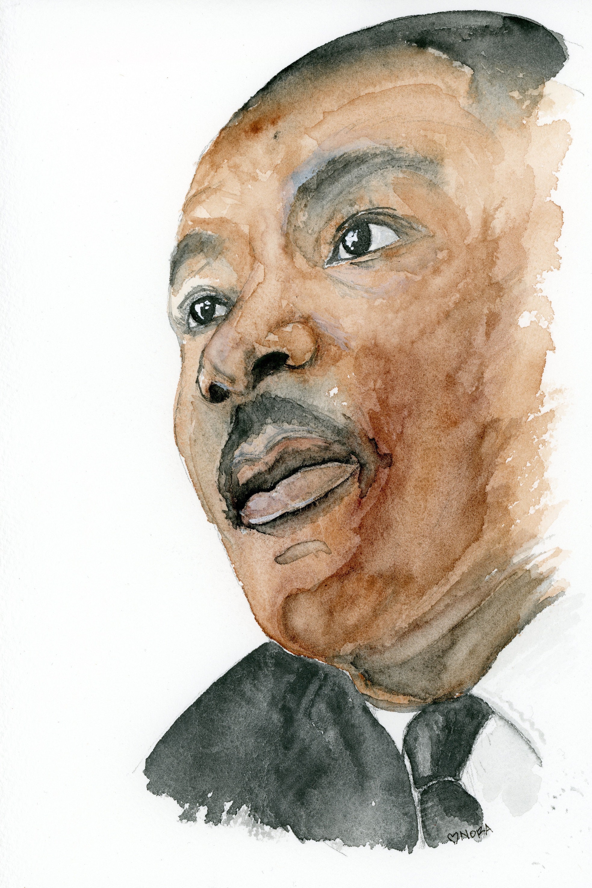 Martin Luther King Jr. Watercolor Print or Greeting Card - Etsy