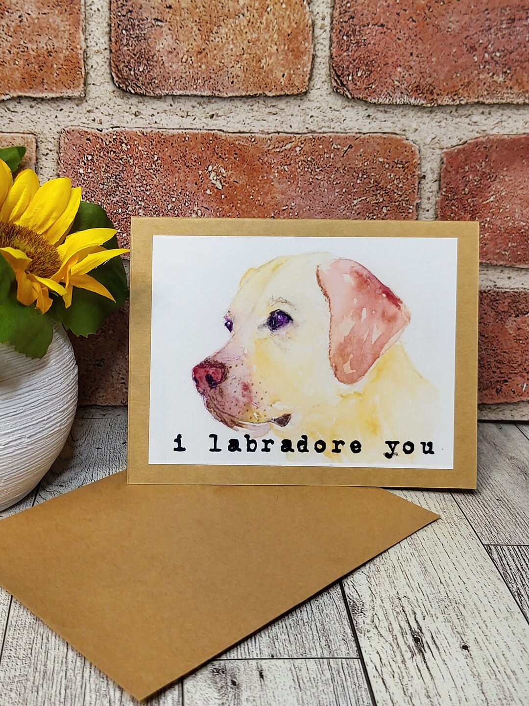 Dog-themed Watercolor Greeting Card - Etsy