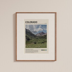 Vintage Colorado Poster, Mid Century Modern Colorado Wall Art, Nature ...