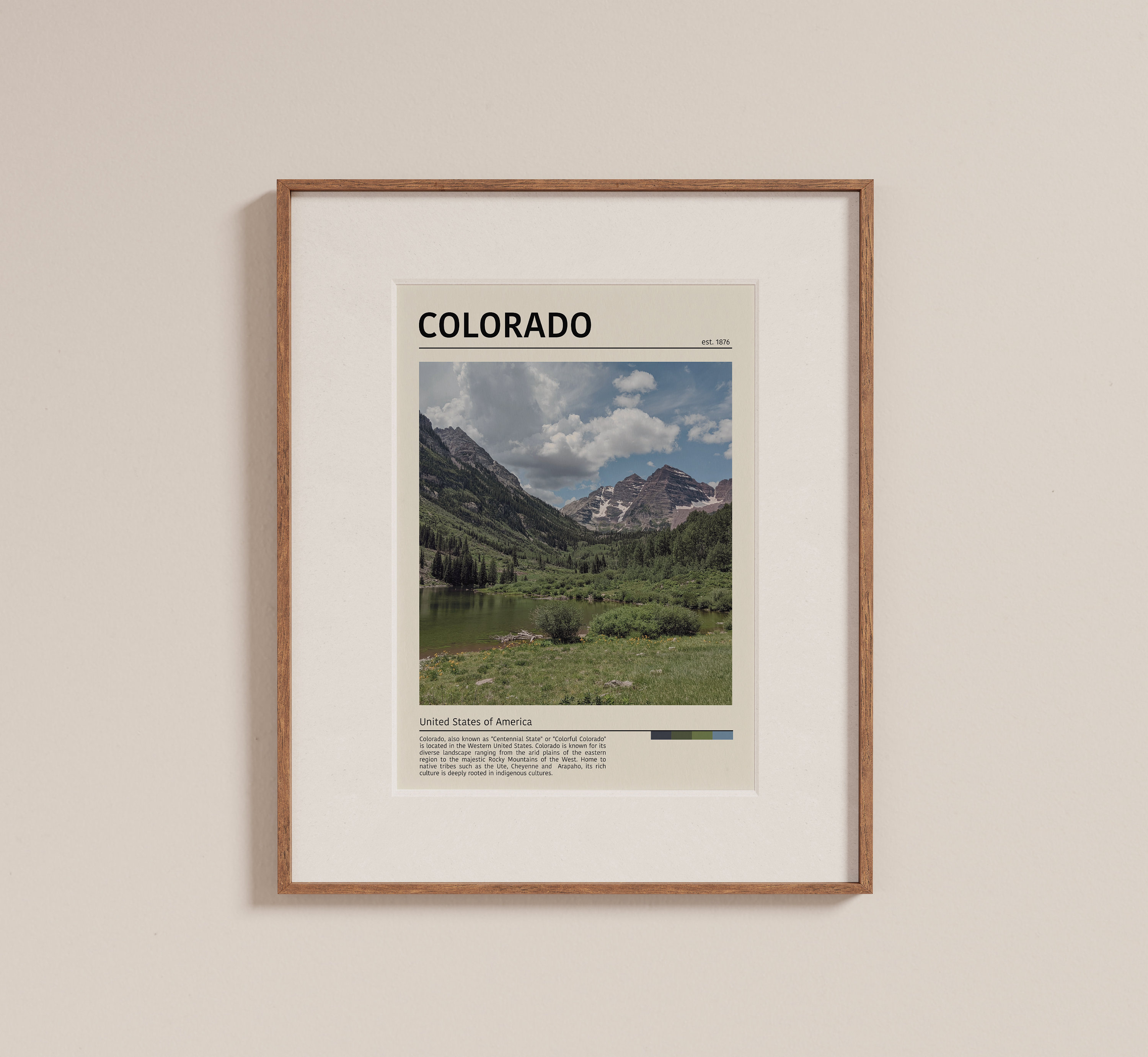 Vintage Colorado Poster, Mid Century Modern Colorado Wall Art, Nature ...