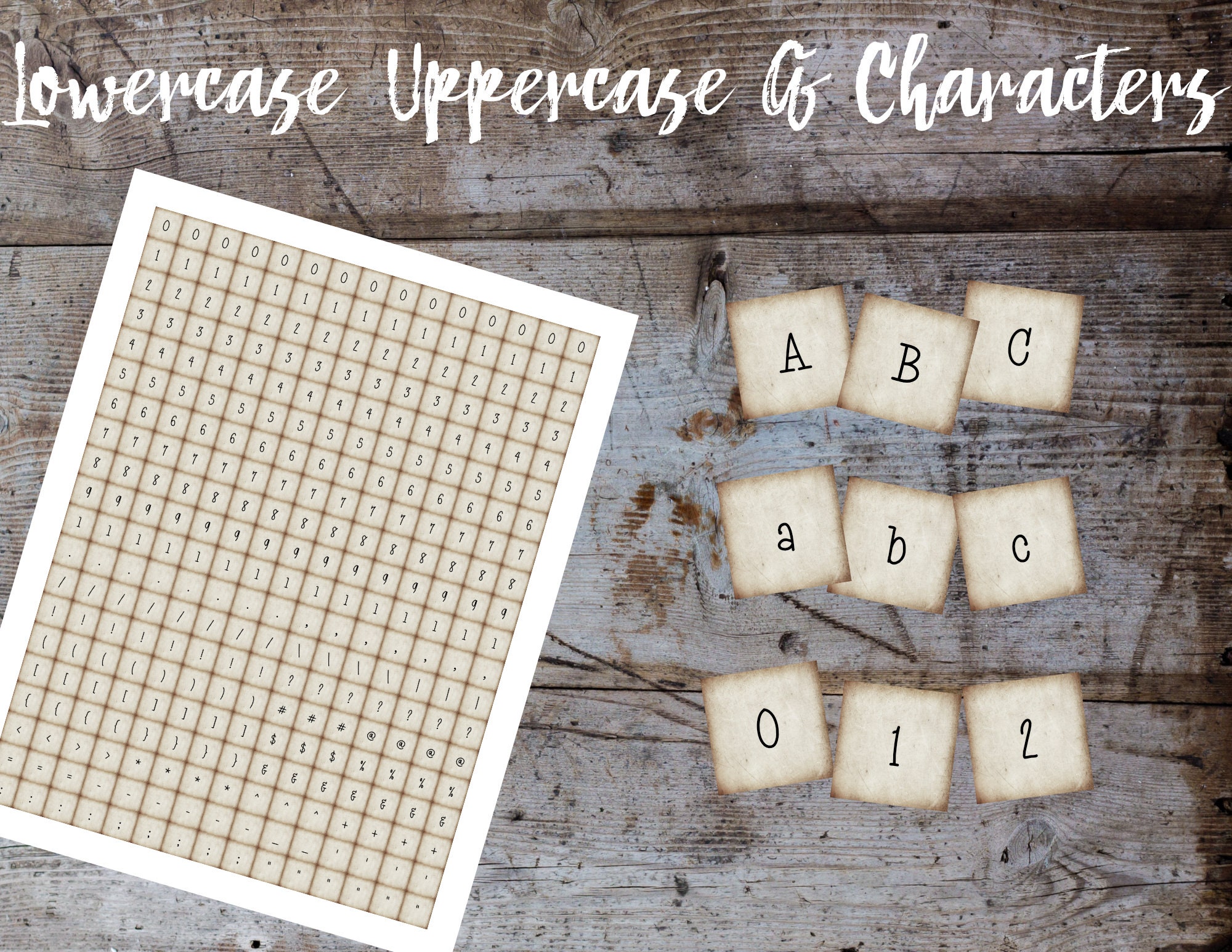 Vintage Alphabet Digital Download, Letter Sheet for Planners ...