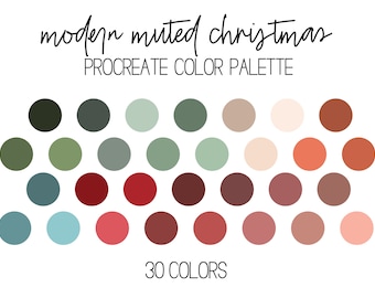 Procreate Color Palette Color Swatches Festive Christmas - Etsy Canada