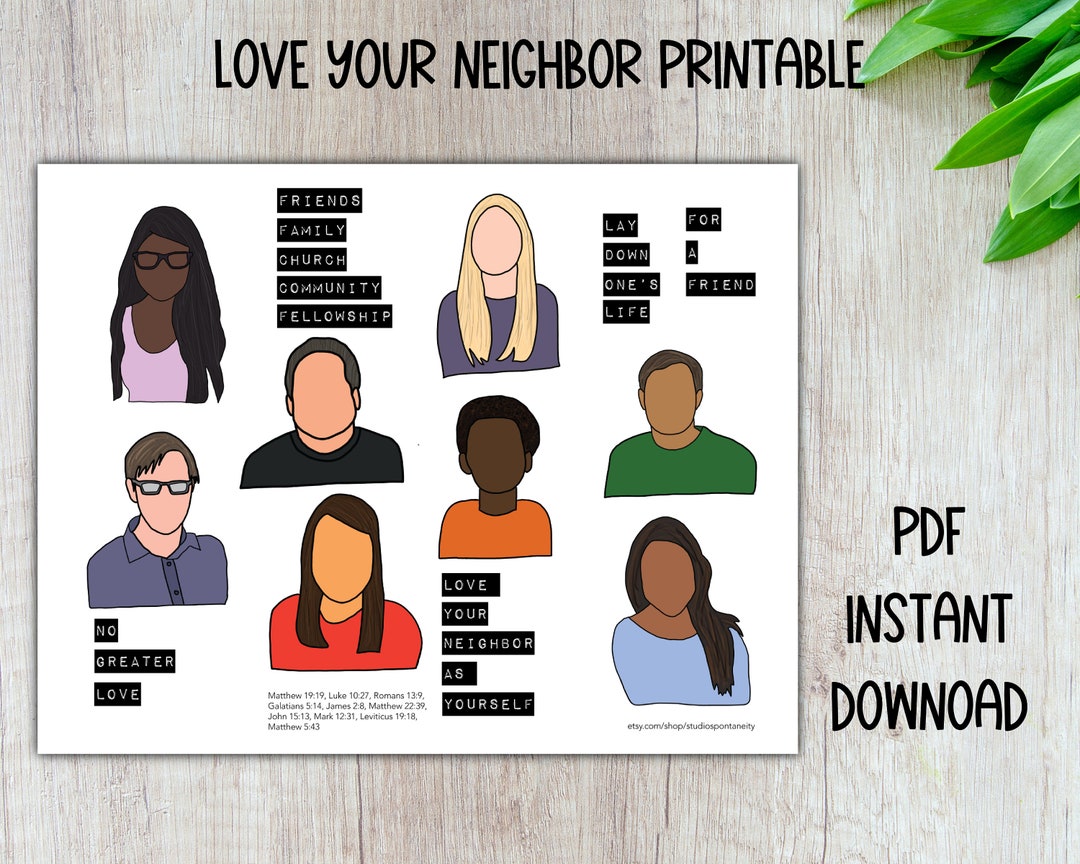 Love Your Neighbor Bible Journaling Printable, Bible Journaling ...