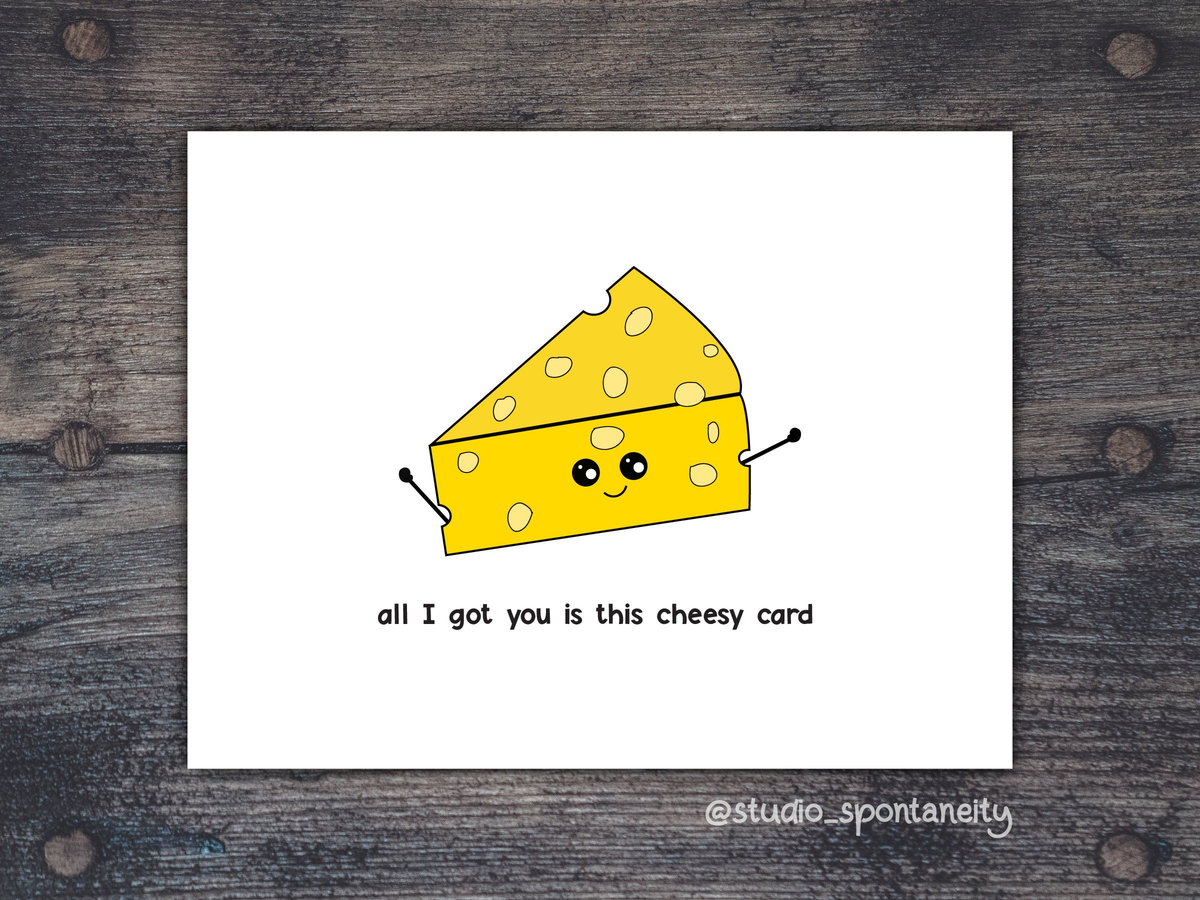 Printable All I Got You is This Cheesy Card, Thank You Card, Just ...