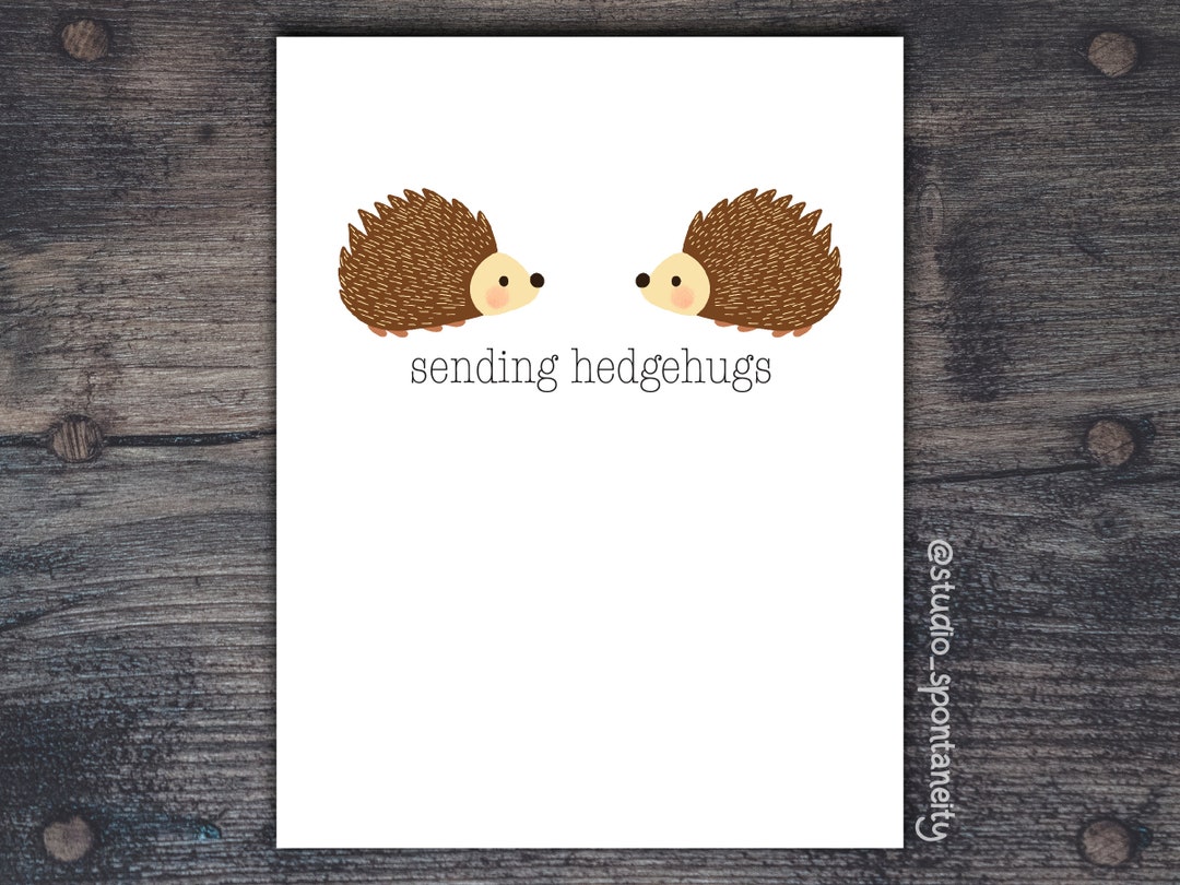 Printable Sending Hedgehugs Card, Digital Miss You Card, Thinking of ...