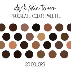 Dark Skin Tone Procreate Color Palette, Latina Skin Tones, Black Skin ...