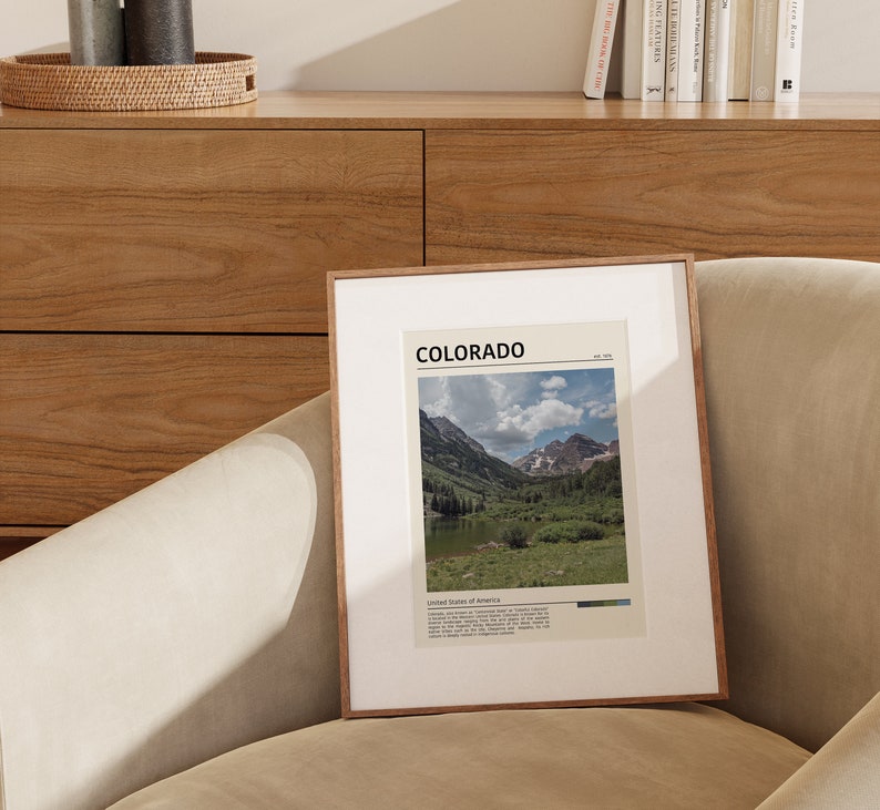 Vintage Colorado Poster, Mid Century Modern Colorado Wall Art, Nature ...