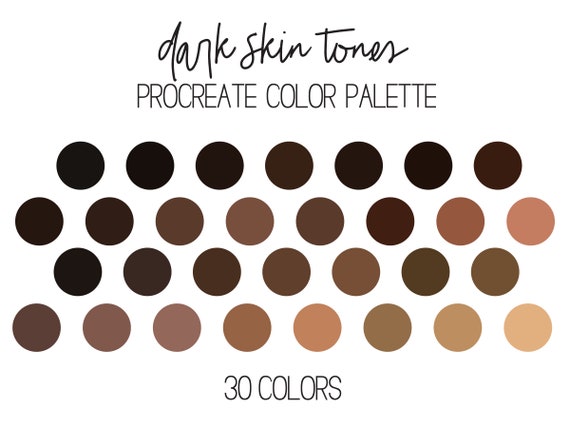 Dark Skin Tone Procreate Color Palette Latina Skin Tones - Etsy