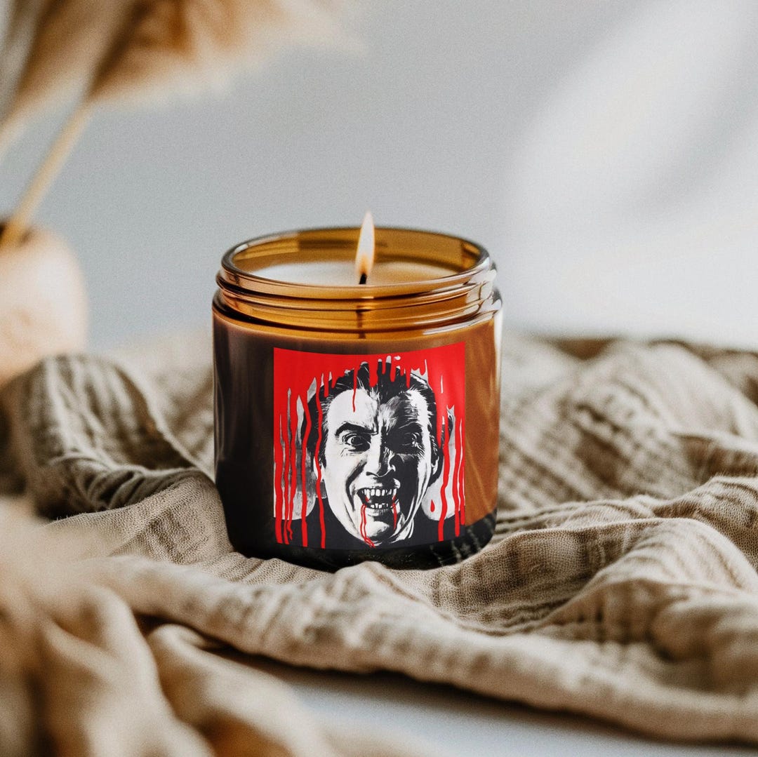 Dracula Candle-- Christopher Lee Candle, Film Lover Gift, Horror Movie ...