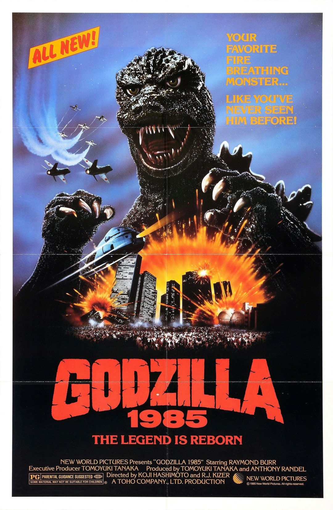 Godzilla 1985 11 X 17 Deluxe Poster Art Print the Kaiju King Destroys ...