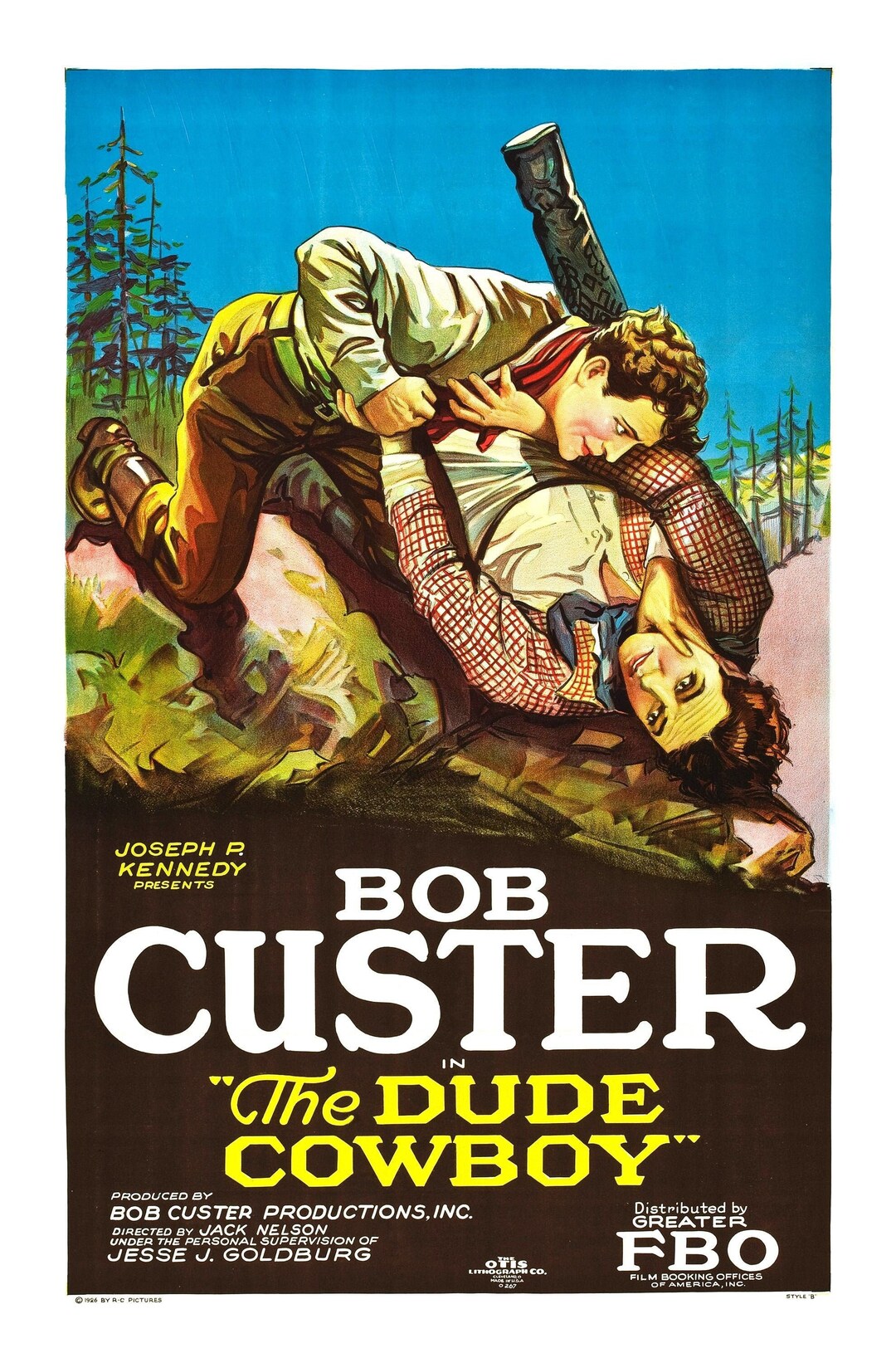The Dude Cowboy -- 11" X 17" Deluxe Poster Art Print || Early Silent ...