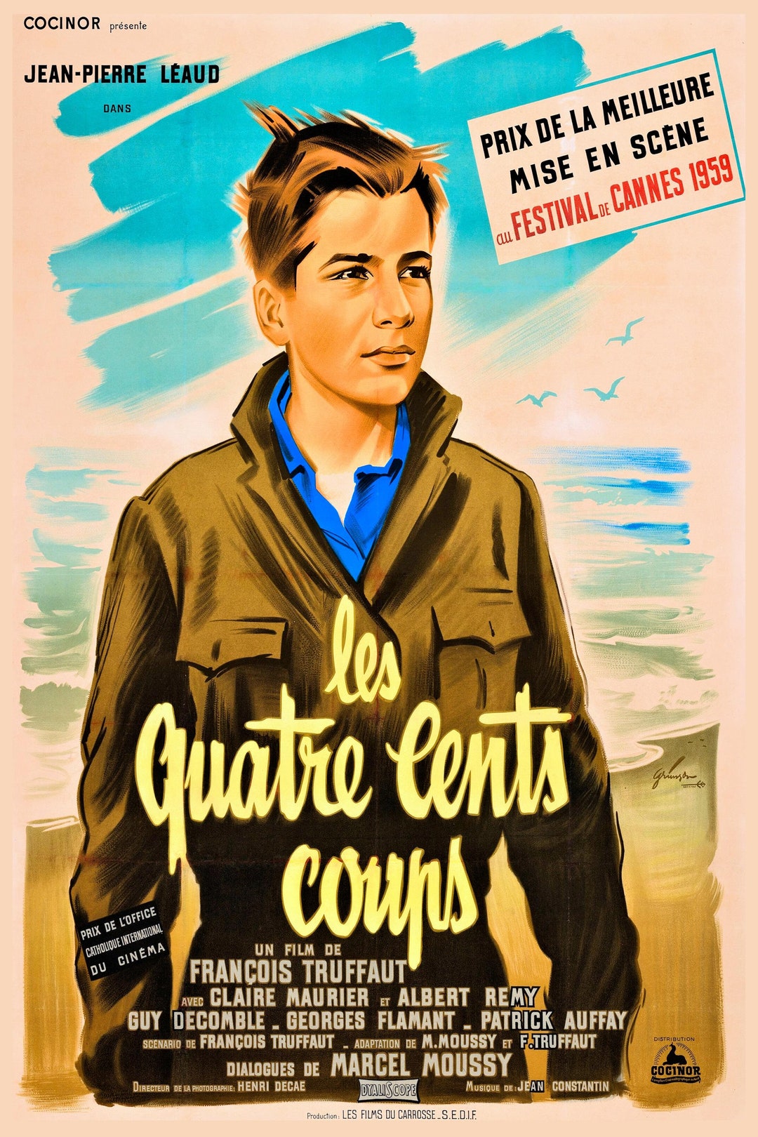 The 400 Blows -- Movie Poster, Francois Truffaut, Deluxe Cinema Poster ...