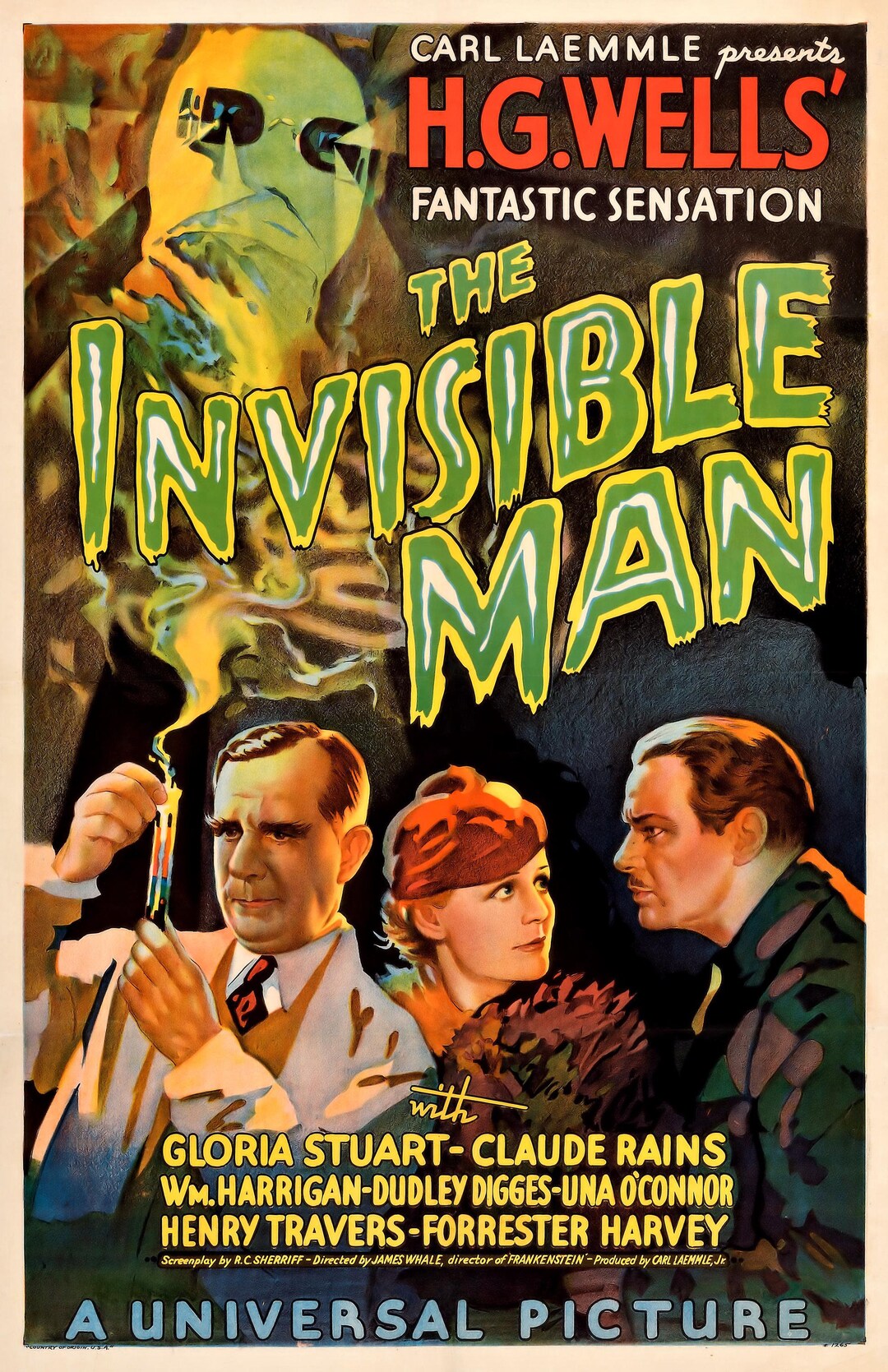The Invisible Man -- 11" X 17" Deluxe Poster Art Print || Superior ...