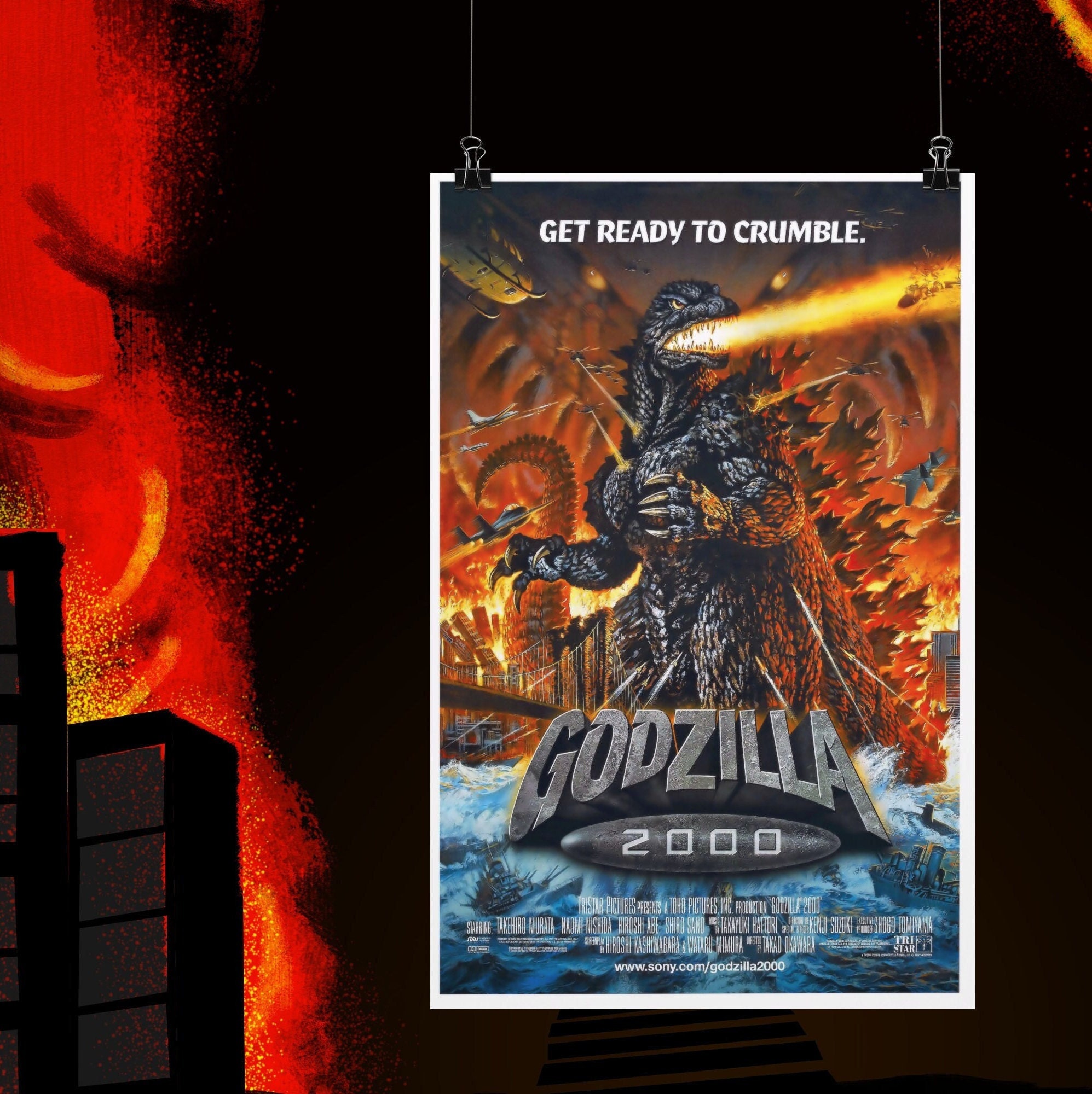 Pintura De Godzilla 2000 Orga/Millennian Concept Art For 'Godzilla