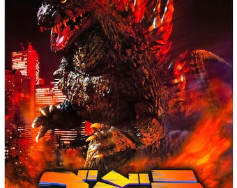 Pintura Godzilla 2000 Water Drops On Burning Rocks", Original Release
