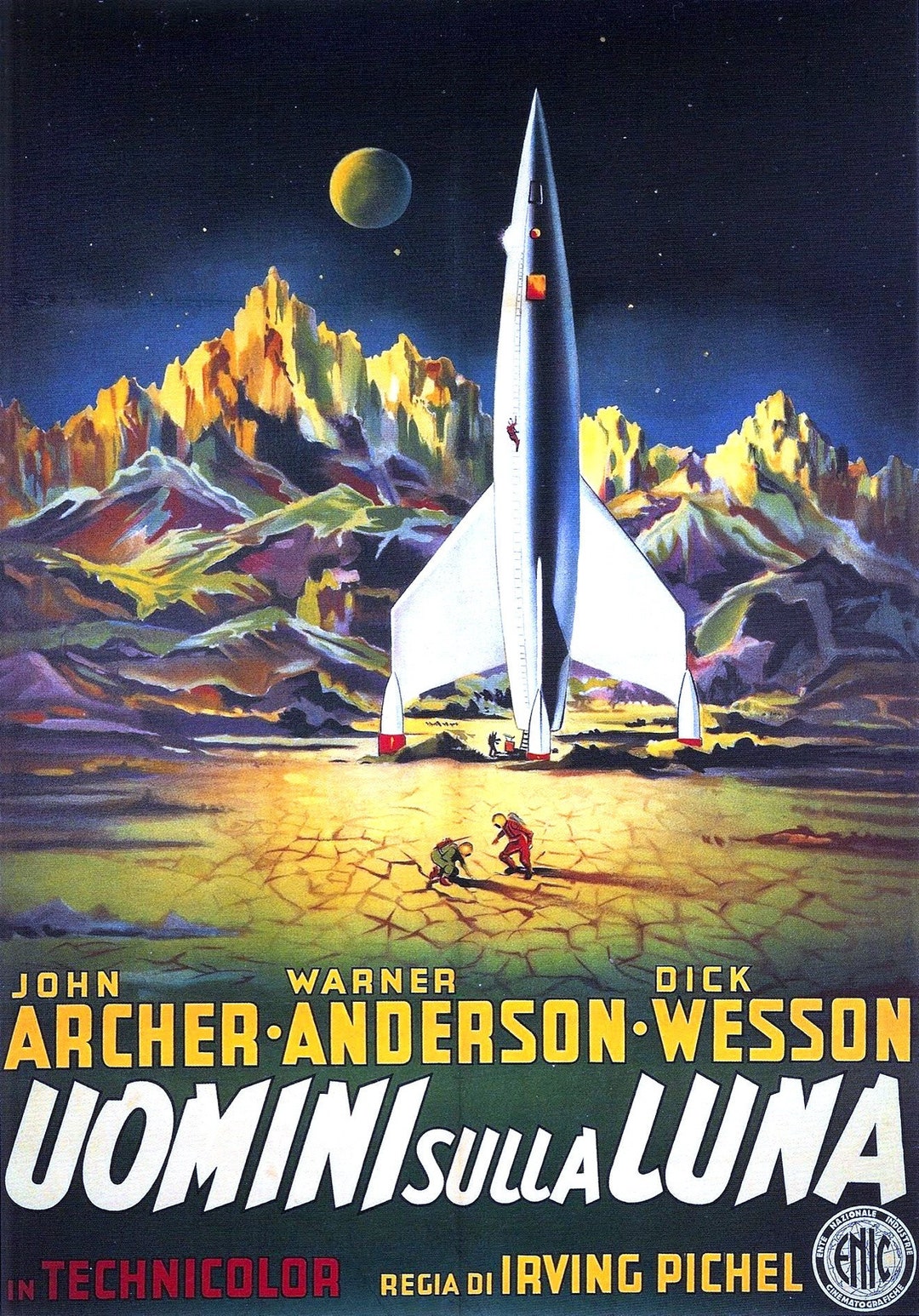 Destination Moon -- 11" X 17" Poster, Rocketship Poster, Rocket Poster ...