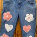 Upcycled Levis Flower and Heart Patchwork Jeans - Etsy