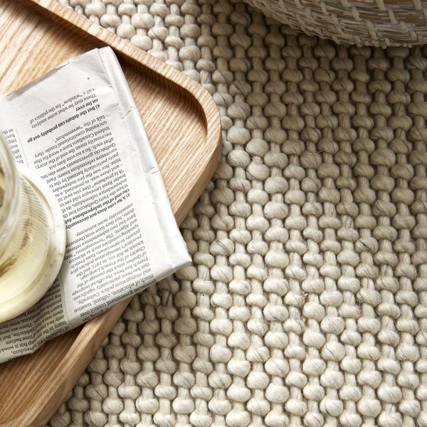 White Wool Rug - Etsy