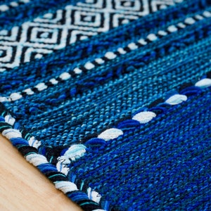 Blue Moroccan Runner, Hallway Runner, Indigo Kilim, Kitchen Runner Rug ...