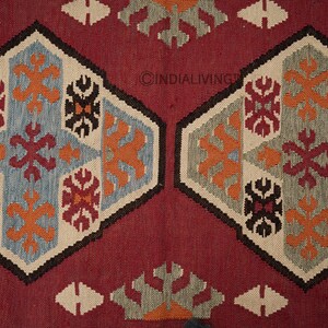 Red Southwestern Rug, Southwest Rug, Southwestern Rug, Native American ...