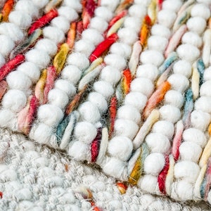 Multi Blend Custom Made Chunky Looped Wool Rug, Soft, Colourful Funky ...