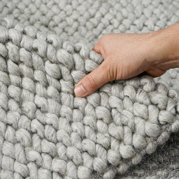 Knitted Rug - Etsy