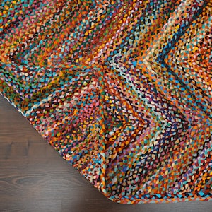 Multi Chindi Rainbow Rag Rug Handcrafted Recycled Cotton - Etsy