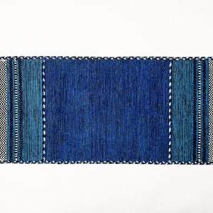 Blue Moroccan Runner, Hallway Runner, Indigo Kilim, Kitchen Runner Rug ...